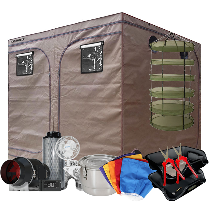 Covert 8' X 8' Deluxe Harvest Drying Package with Odor Control and Ext