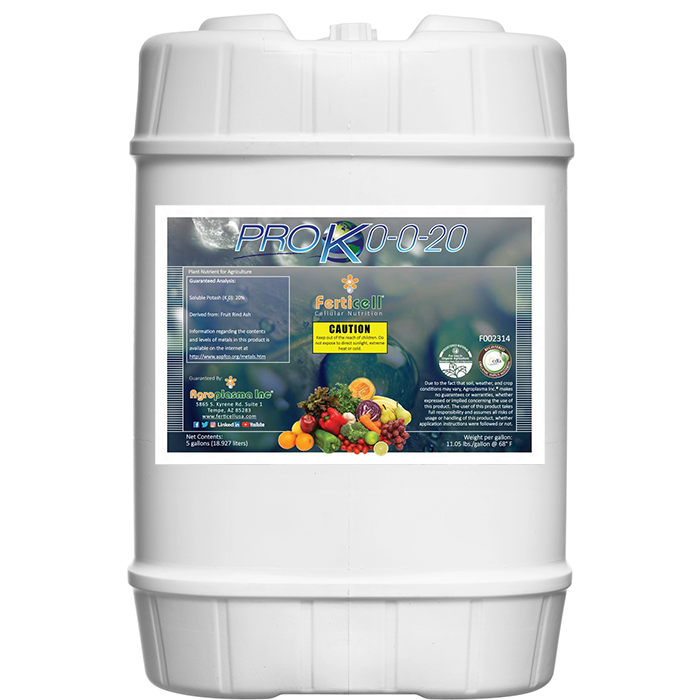 Ferticell Organic Pro K 0-0-20, 170 Gallon