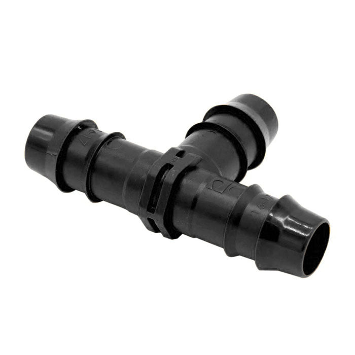 DIG 1/2 Inch Barbed Tee Connector Fitting, Black, 16mm - Pack of 300