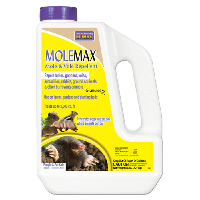 Bonide MoleMax Mole & Vole Repellent Granules, 5 lbs