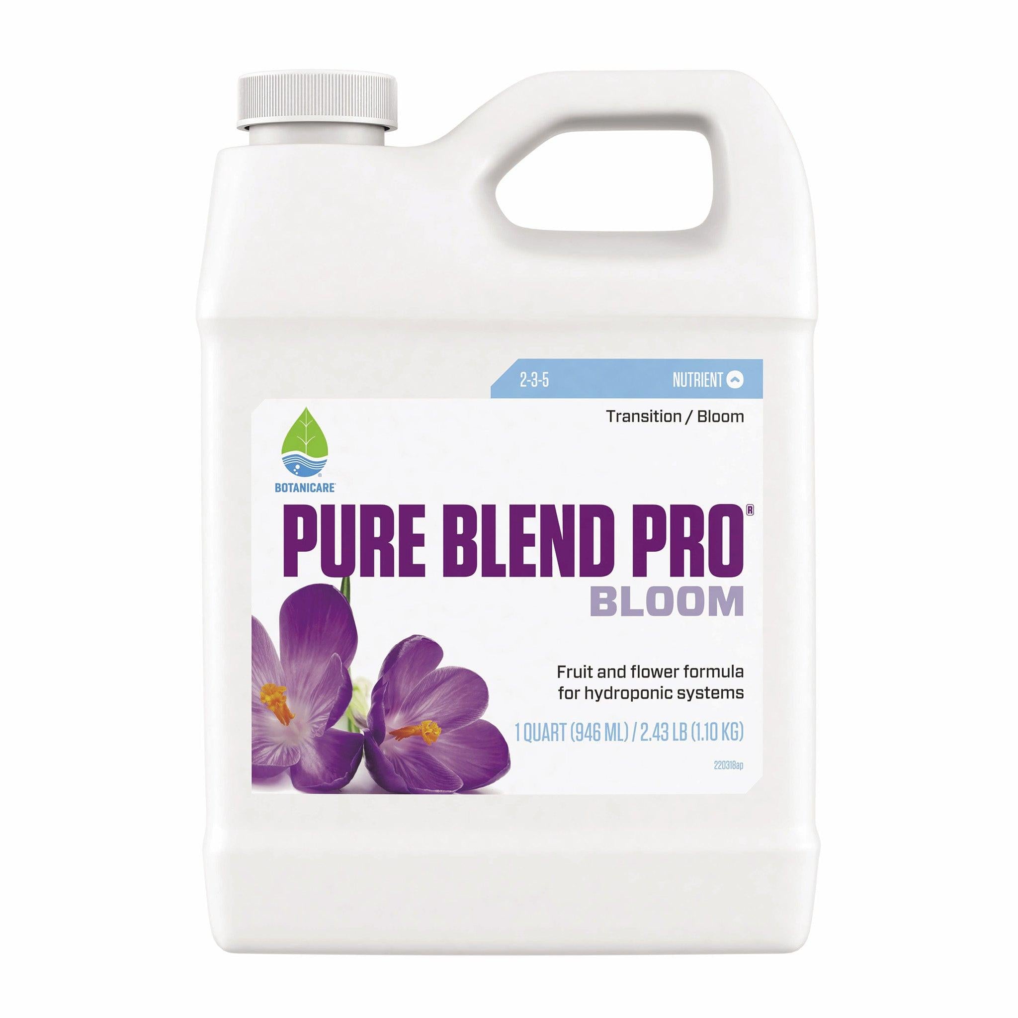 Botanicare Pure Blend Pro Bloom Hydroponic Formula, 1 Quart