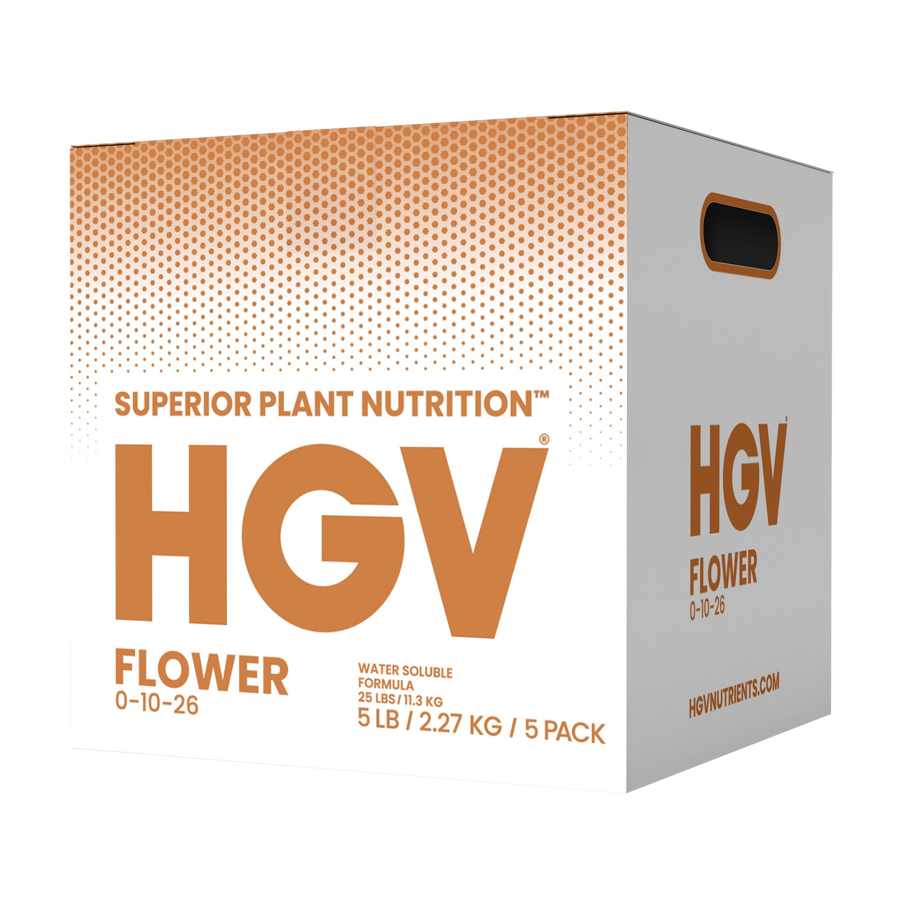 HGV Dry Flower, 25 lbs. Box (5x5 lb Bags) Nutrients