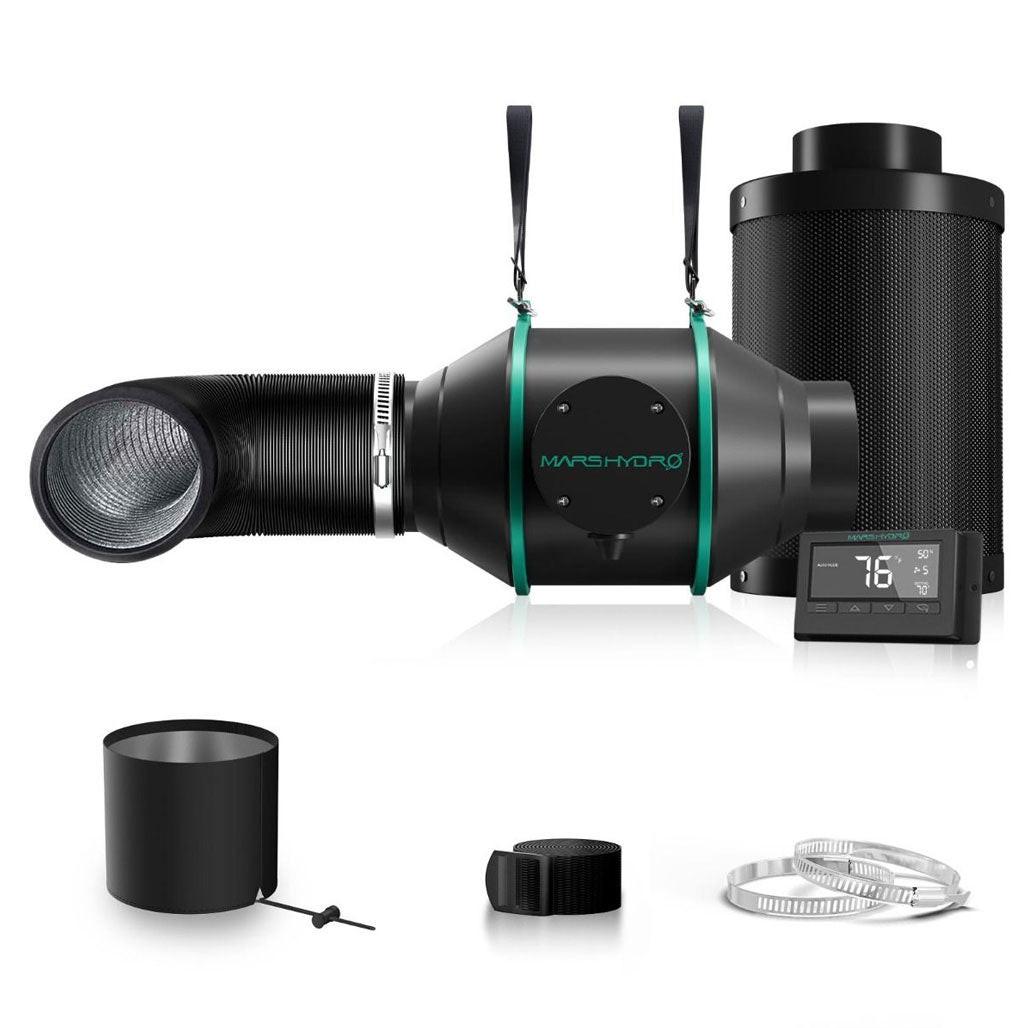 Mars Hydro Inline Fan And Carbon Filter Combo With Thermostat Con