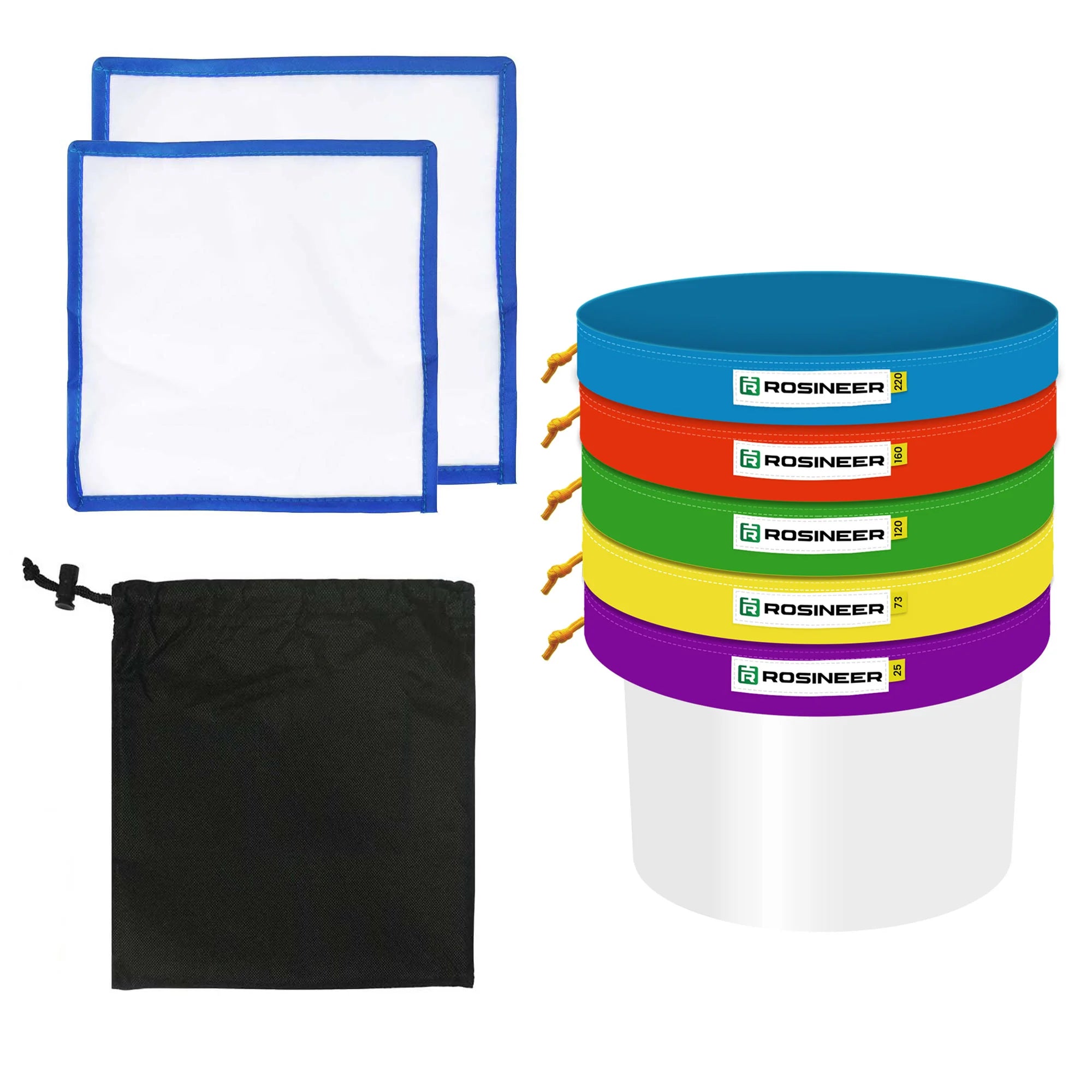 Rosineer Bubble Bag Set, 1 Gallon, Canvas & Mesh Bags