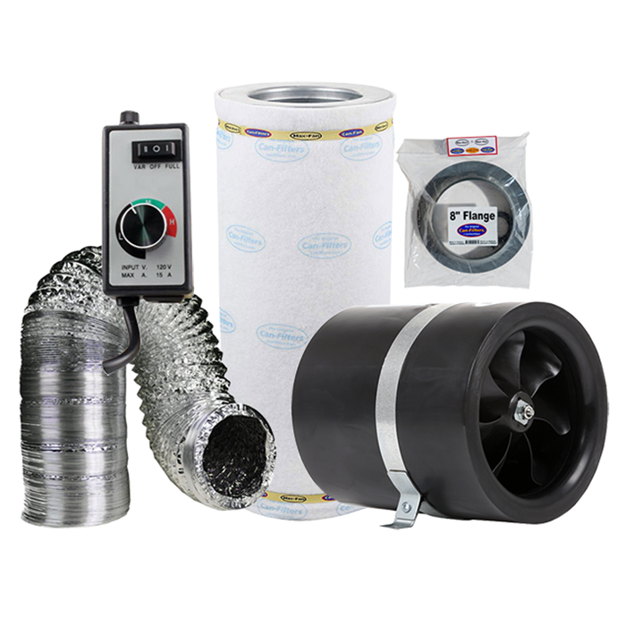 Can-Fan 8 Inch Ventilation & Odor Control Kit
