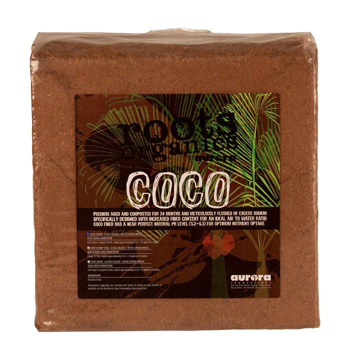 Roots Organics Compressed Coco Fiber 12"x12" - Grow Media