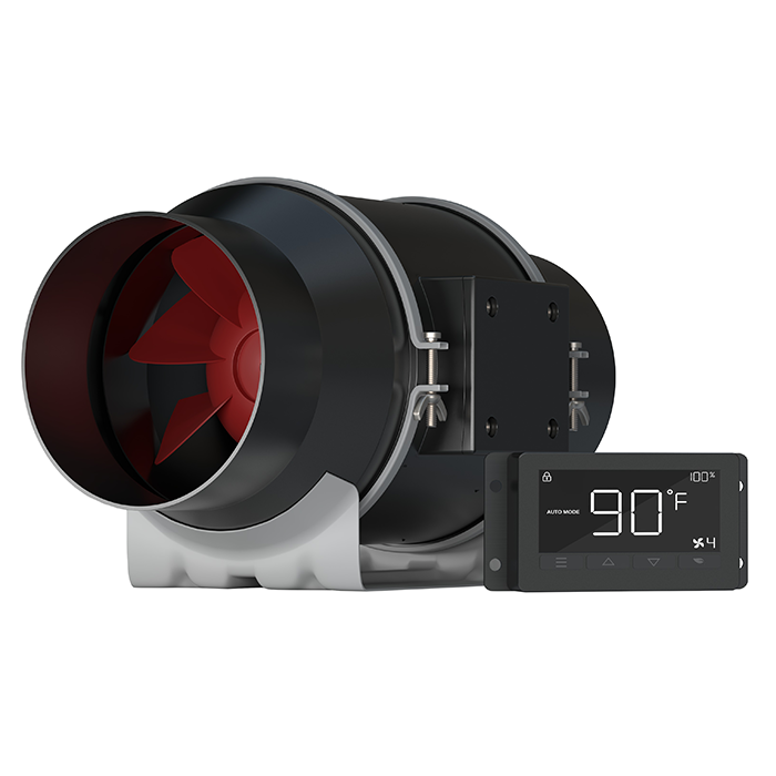 Covert Smart Inline Fan with Temperature & Humidity Controller