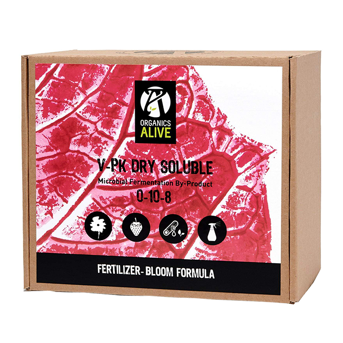 Organics Alive V-PK Dry Soluble Bloom 0-10-8, 100 lbs.