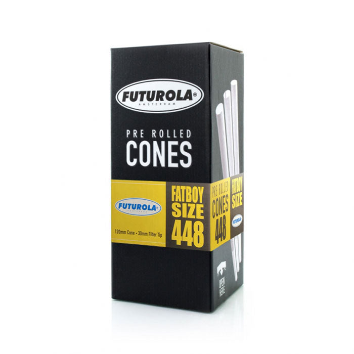 Futurola Fatboy Size 120/30 Classic White Pre-Rolled Cone with Futurol