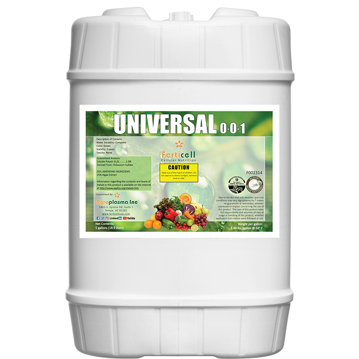 Ferticell Organic Universal 0-0-1 Fertilizer, 170 Gallon