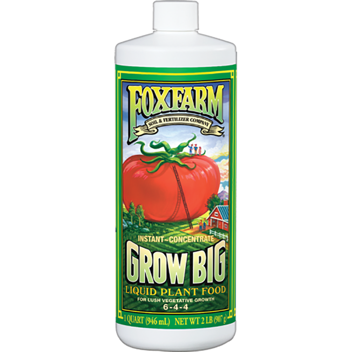 Fox Farm Grow Big Liquid Concentrate, 1 Quart Nutrient