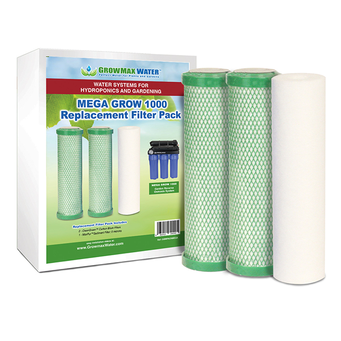 GrowMax Water Replacement Filter Pack for Mega Grow 1000