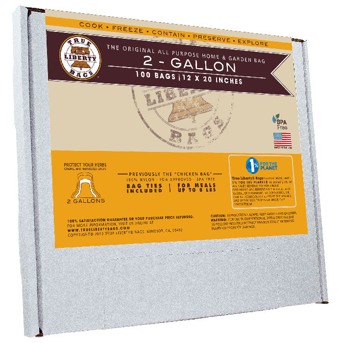 True Liberty Bags All Purpose Storage Bags, 2 Gallon Bags 12 Inch x 20