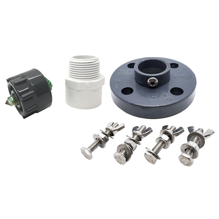 Agrowtek SXL Liquid Sensor Mount System Cap Kit, Tapped Cap & 1" PVC F