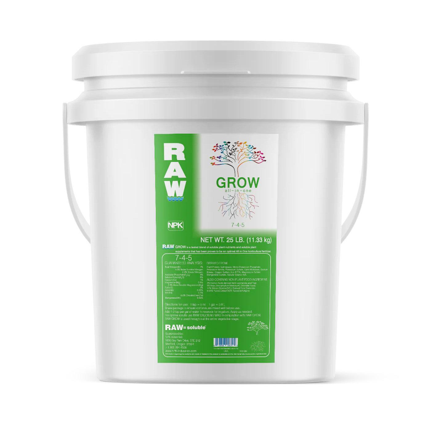 NPK Industries RAW Grow 25 lb - All-in-One Fertilizer