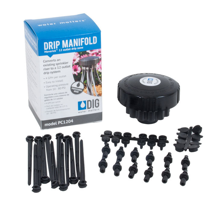 DIG PC1204 12-Outlet Drip Manifold Kit - Pack of 8
