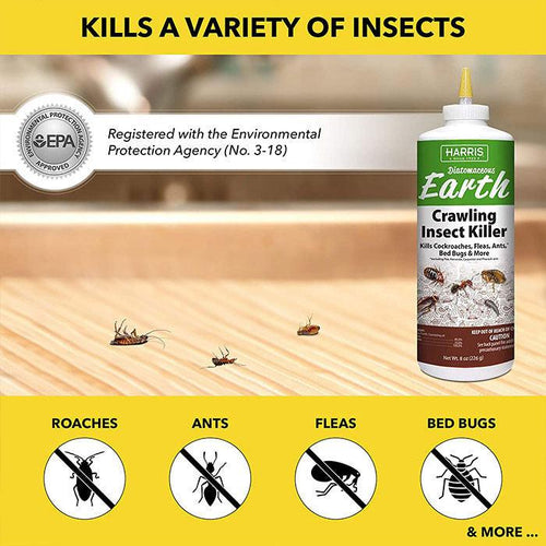 Harris Diatomaceous Earth Crawling Insect Killer, 8oz - 12 Pack