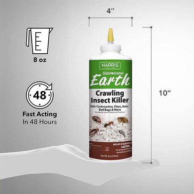 Harris Diatomaceous Earth Crawling Insect Killer, 8oz - 12 Pack