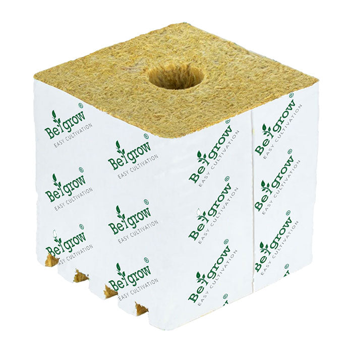 BeGrow Rockwool Block, 4 Inch x 4 Inch x 4 Inch - Case of 180
