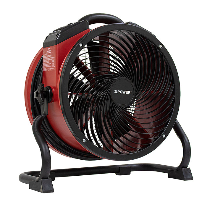 XPOWER X-39AR Professional Axial Fan, 1/4 HP, 2100 CFM, Red